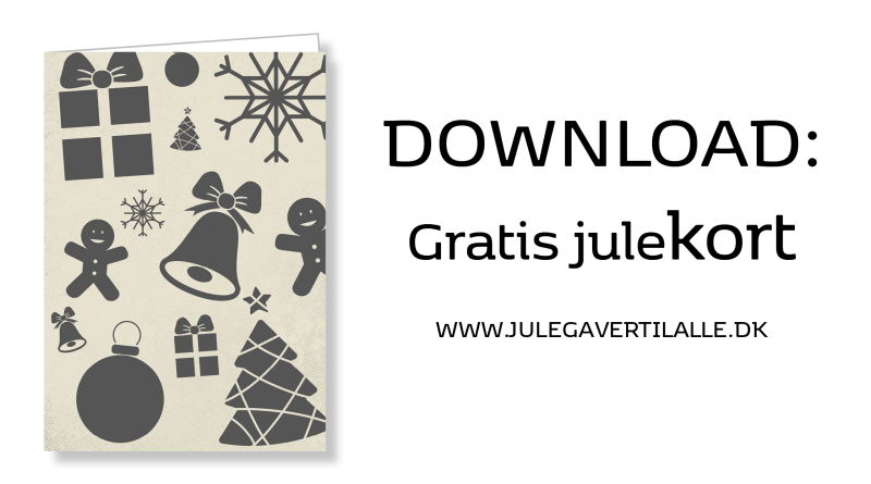 DOWNLOAD: Gratis julekort i klassisk design - Julegaver