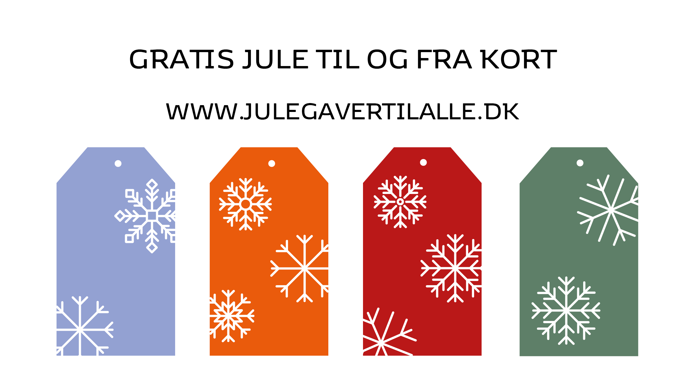 GRATIS: Til og fra kort med snefnug - Julegaver til alle