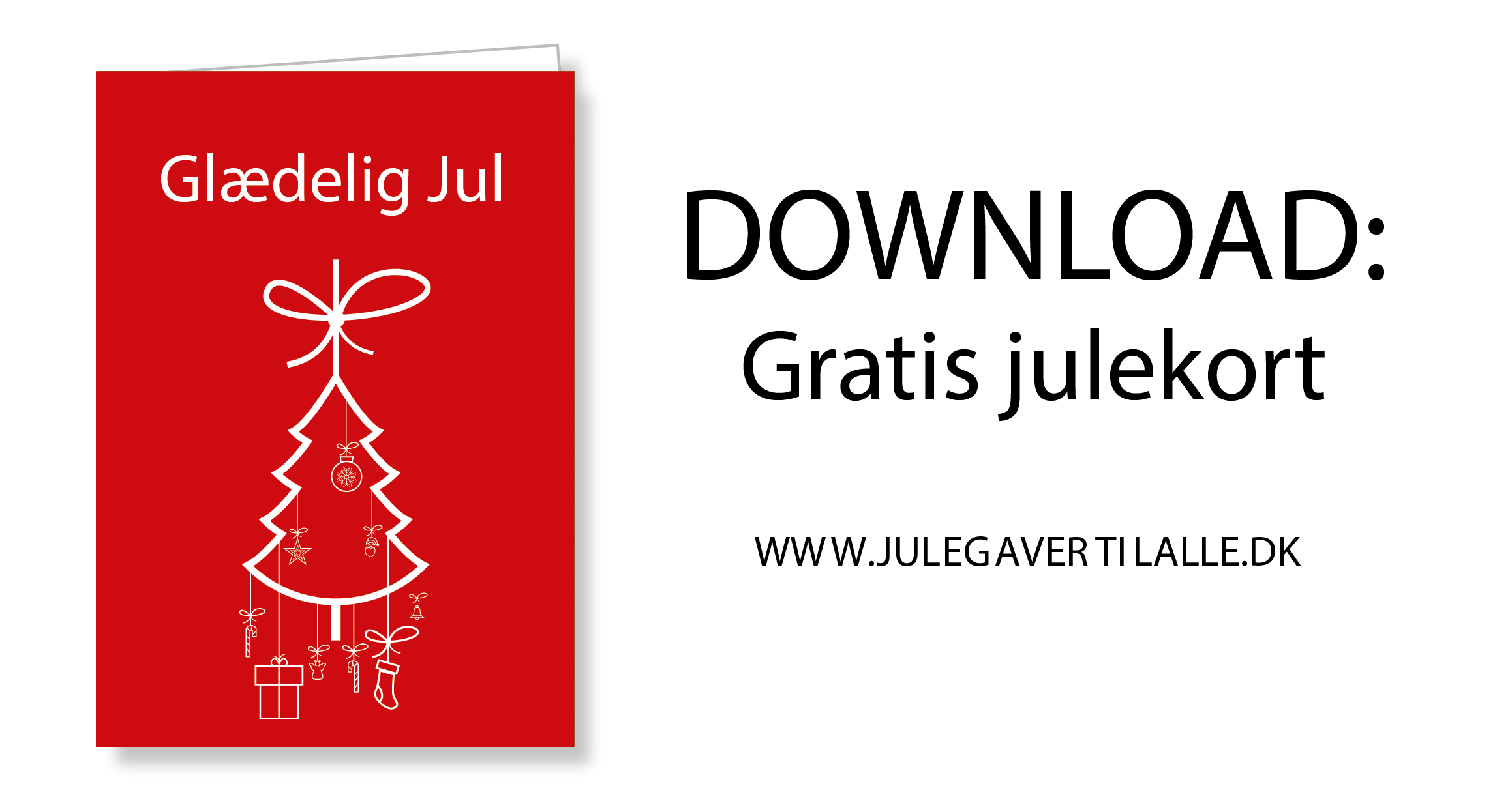 PRINT SELV: Julekort med sødt jule design - Julegaver til alle